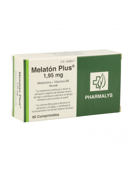 Melaton plus 1,95 mg 60 comprimidos. Pharmalys